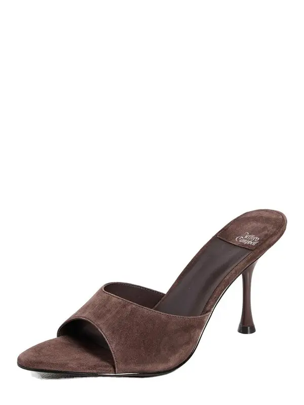 Jeffrey Campbell Agent Stiletto Heel Sandals - Brown Suede