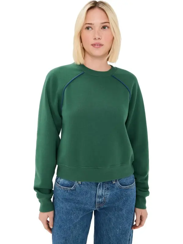 STATE & LAKE Nola Sweatshirt - Racing Green/denim