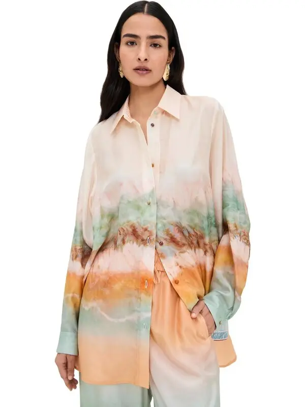 Zimmermann Daylight Relaxed Shirt - Tie Dye