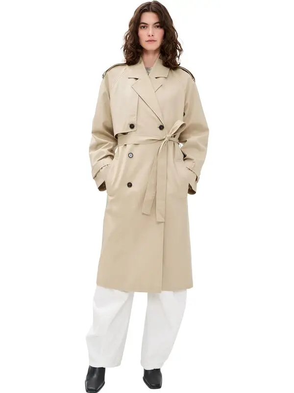 ANINE BING Rickie Maxi Trench - Beige