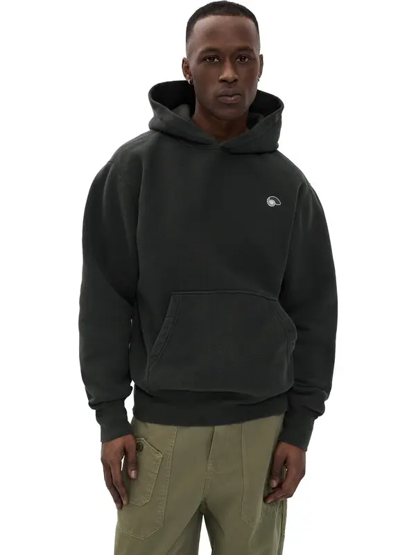 AARON LEVINE Hooded Fleece Sweatshirt - Black