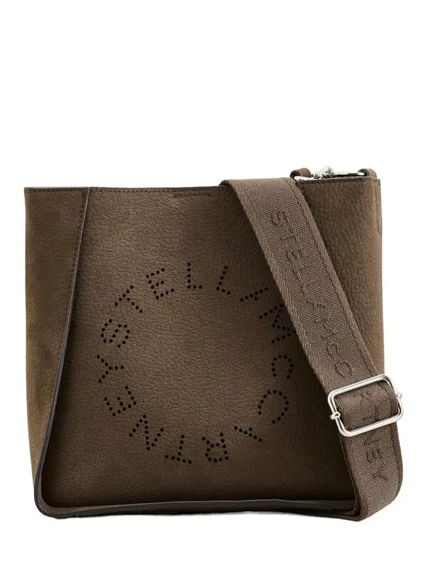 Stella McCartney Logo Embossed Crossbody Bag - Moka