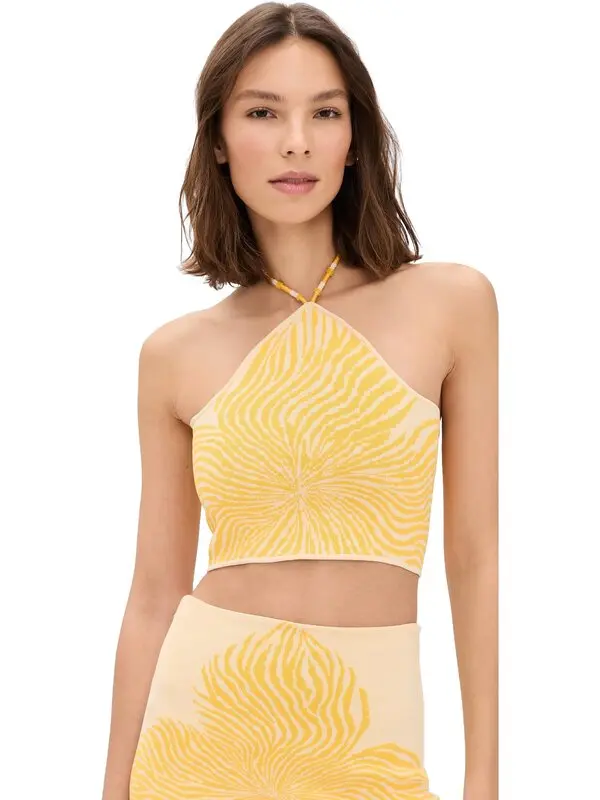 Alexis Gala Beaded Top - Yellow