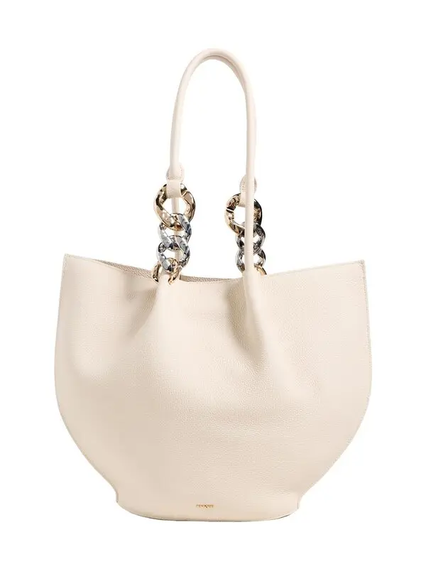 Simkhai Arlo Chain Pebble Leather Tote - Cream
