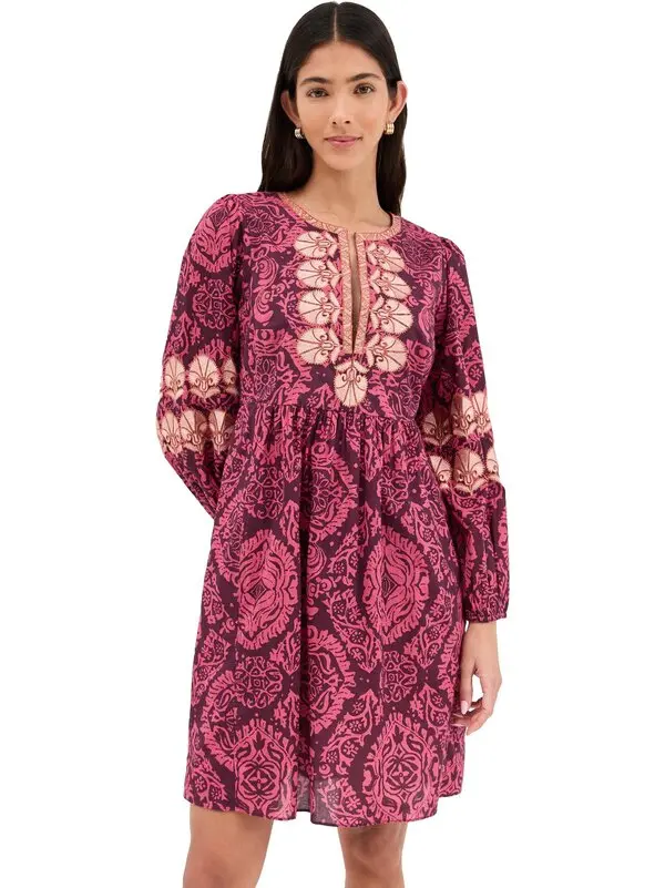 Figue Lucie Mini Dress - Ornamental Tapestry Mulberry