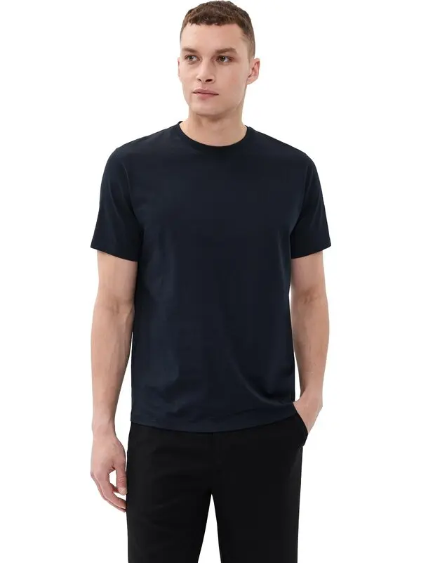 Theory Precise Rib Cotton Tee - Eclipse