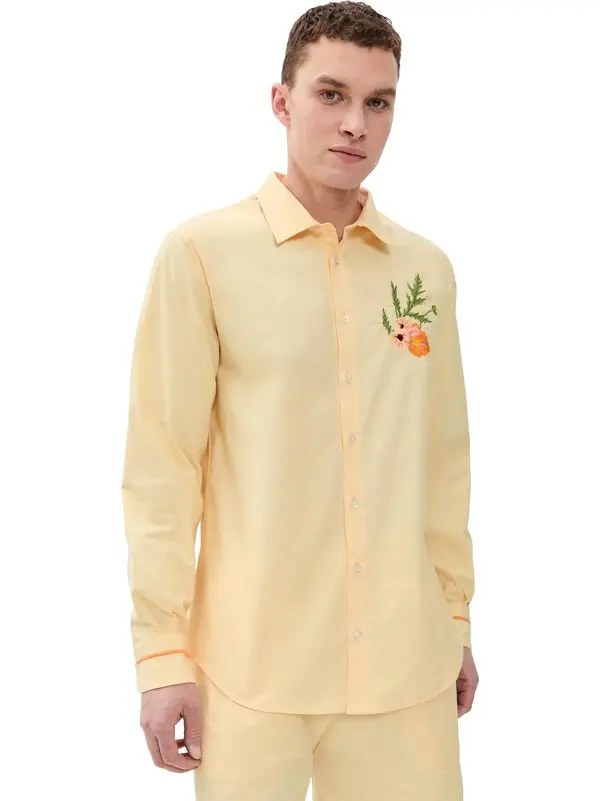 Fanm Mon Tunc Linen Shirt - Light Yellow
