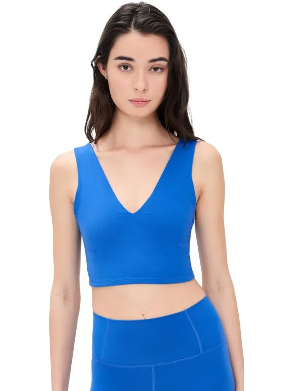 Free People Never Better Crop Cami - Light Cobalt