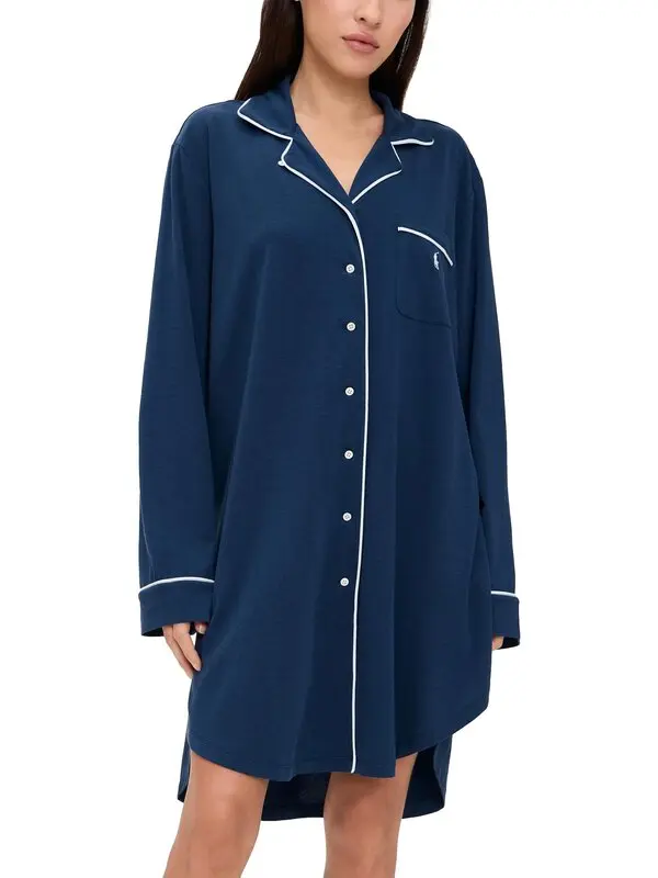 Polo Ralph Lauren Stretch Jersey Sleep Shirt - Navy