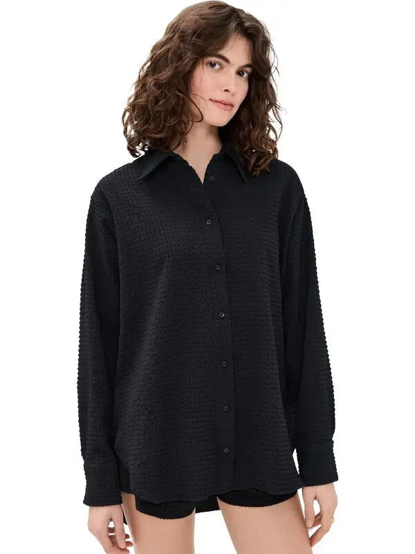 Hunza G Oversized Shirt - Black