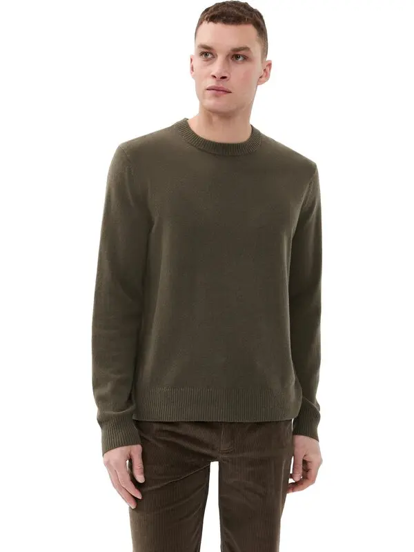 Theory Hilles Crew Cashmere Sweater - Tarmac