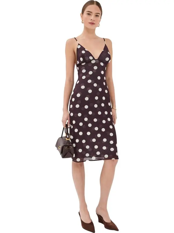 RESA Matilda Polka-dot Midi Dress - Polo