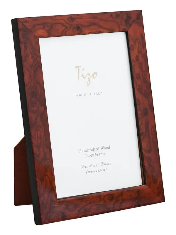 TIZO DESIGN Italian Wood Frame 4x6 - Brown Burl