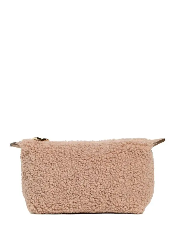 Stoney Clover Lane Faux Fur Pouch - Pecan Sherpa