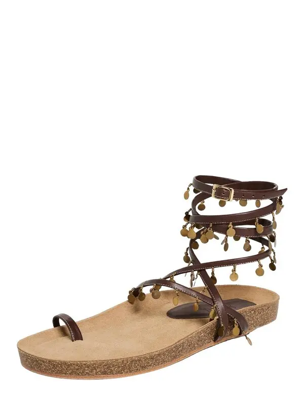 Johanna Ortiz Serenade Swim Sandals - Chocolate