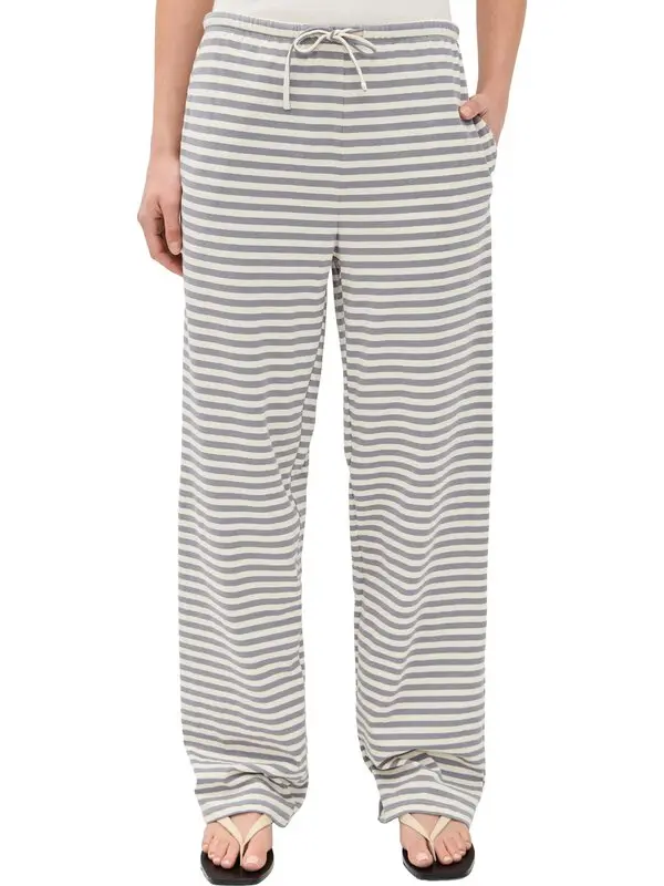 Lioness Striped Knit Pants - Ash Stripe