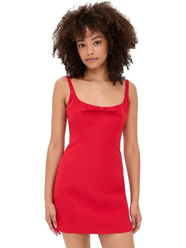 Sandy Liang Naomi Mini Dress - Red