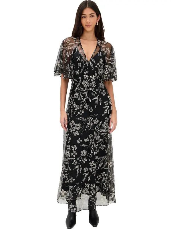 The Great. The Festal Maxi Dress - Brocade Floral