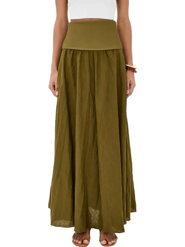 Johanna Ortiz Empowerment Movement Ankle Skirt - Green