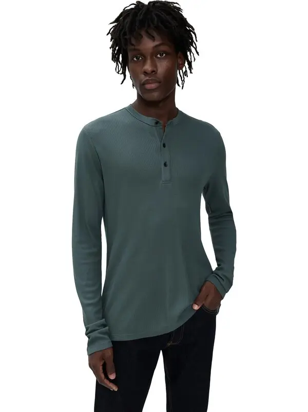 Rag & Bone Tech Waffle Henley - Slate