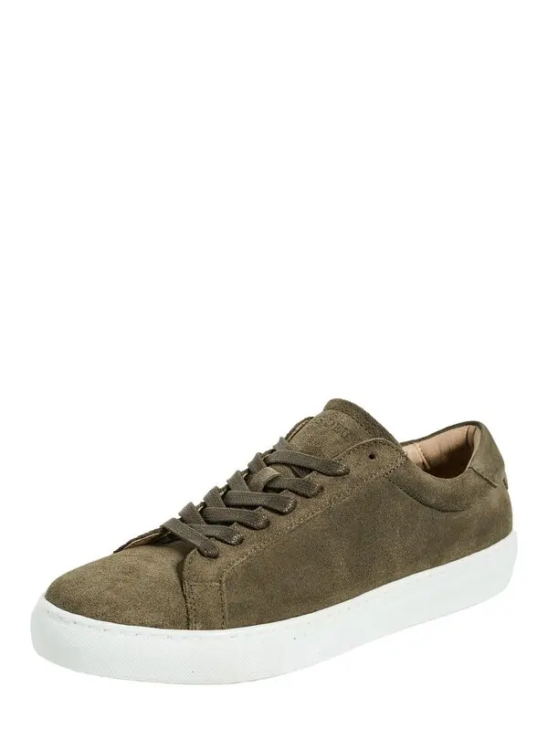 LES DEUX Theodor Suede Sneakers - Olive Night