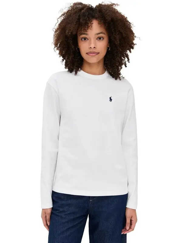 Polo Ralph Lauren Jersey Long Sleeve Tee - White