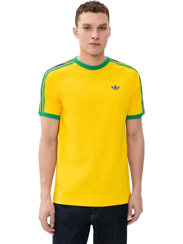 Adidas 3s Nations Tee - Eqt Yellow/green/collegiate Ro