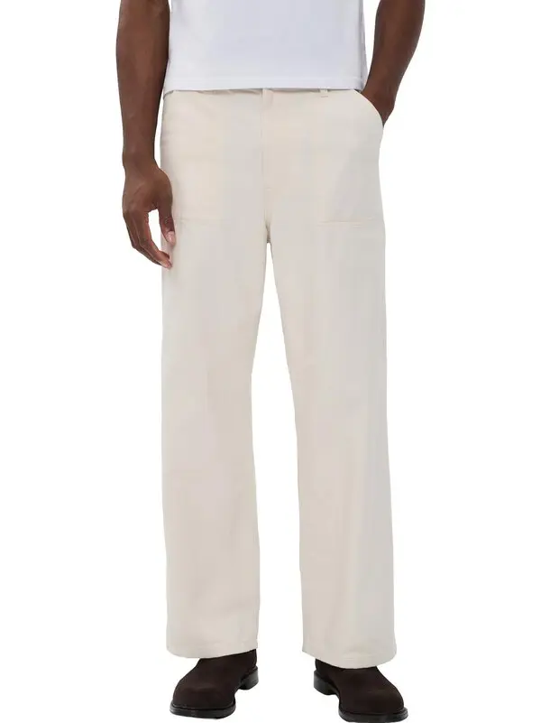 JEANERICA Genua Worker Chino Pants - Chevron Ecru