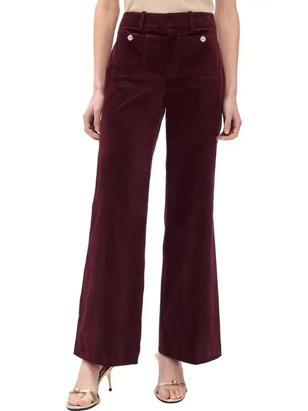 FRAME The Modernist Velvet Trousers - Cabernet