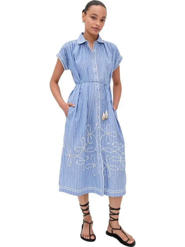 Carolina K Valerie Kaftan - Blue Stripes