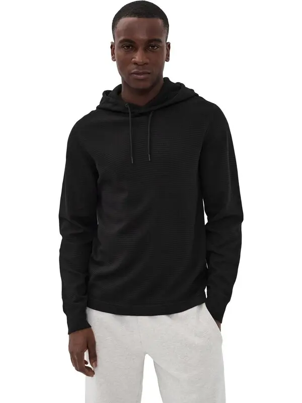 Reigning Champ Lightweight Waffle Standard Hoodie - Black