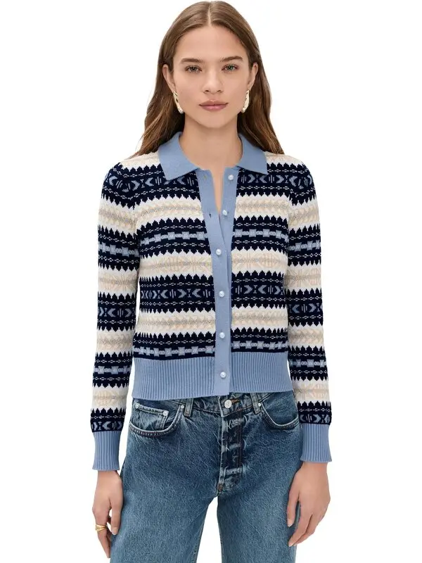 Hill House Home The Mairead Cardigan - Blue Multi