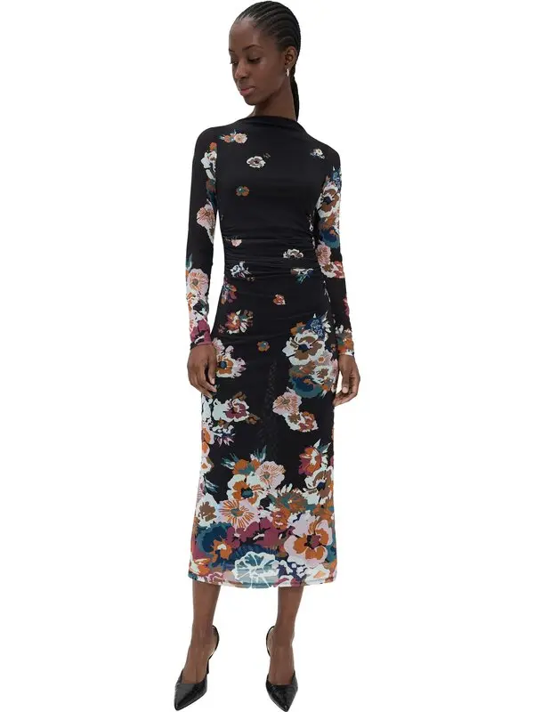 CLEOBELLA Lura Mesh Midi Dress - Vitet Floral Print