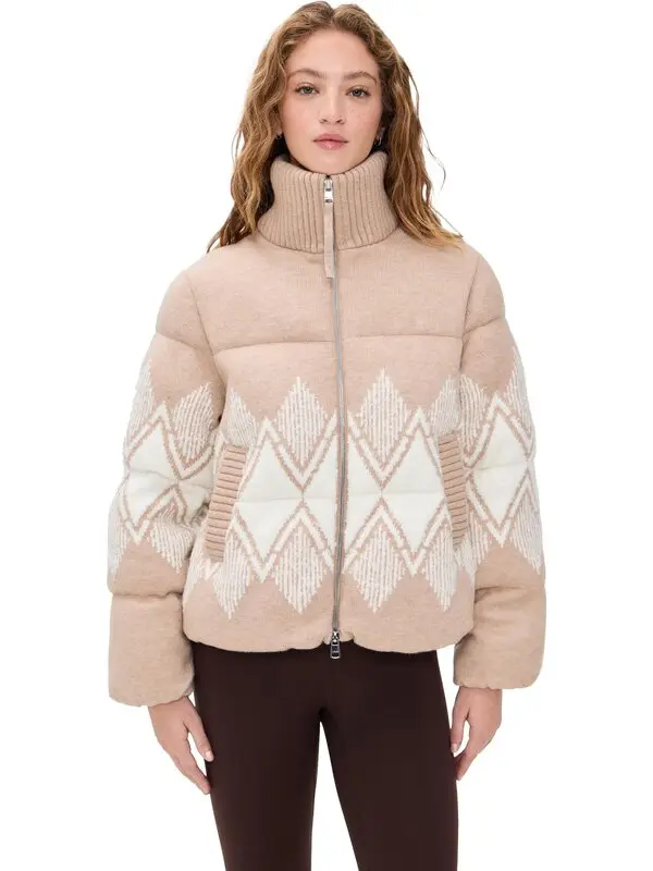 Varley Belinda Knit Puffer - Light Taupe