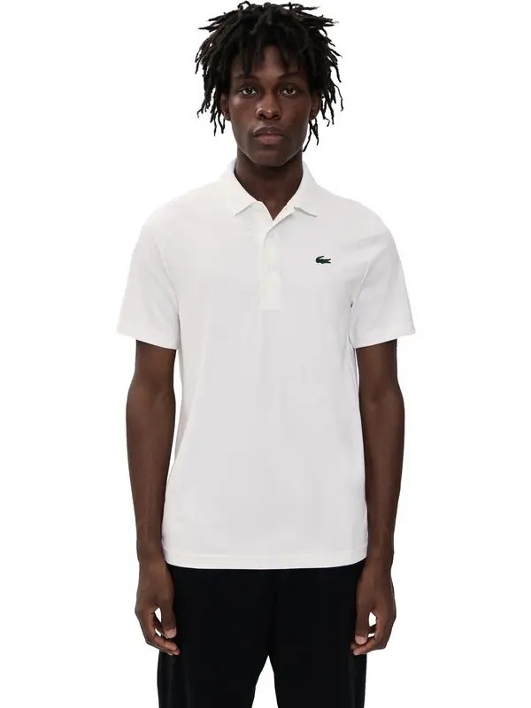 Lacoste Regular Fit Uv Protect Golf Polo Shirt - White
