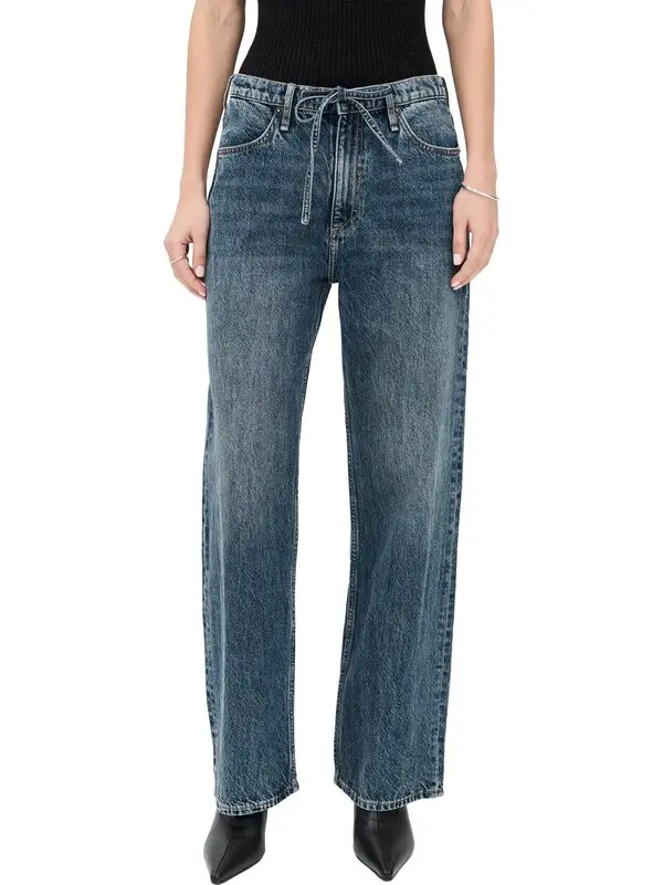 Rag & Bone Phoebe Drawstring Wide Leg Jeans - Delcan