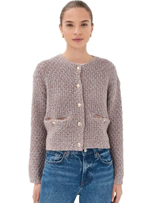 Sablyn Charlene Cropped Cashmere Jacket - Prairie Sand Multi