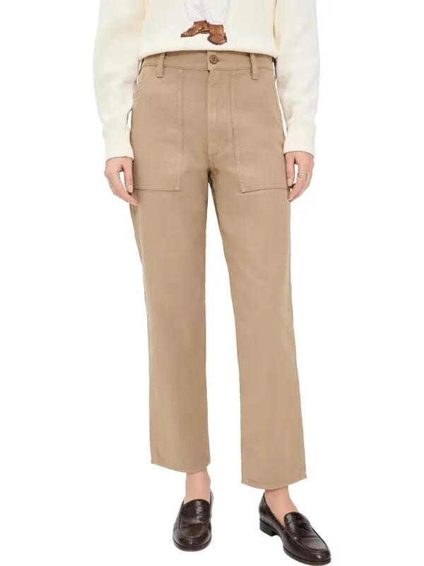 Polo Ralph Lauren Cotton Sateen Ankle Straight Pants - Khaki