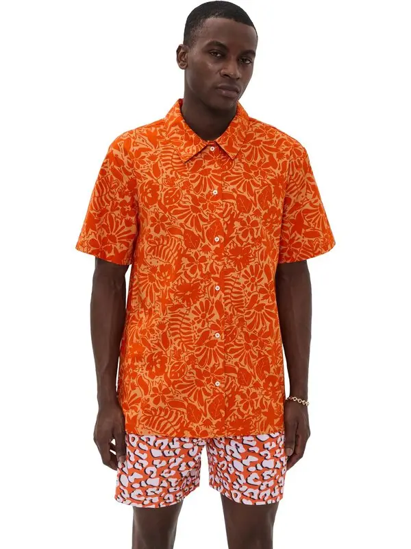 DUR DOUX St. Tropez Camp Shirt - Orange