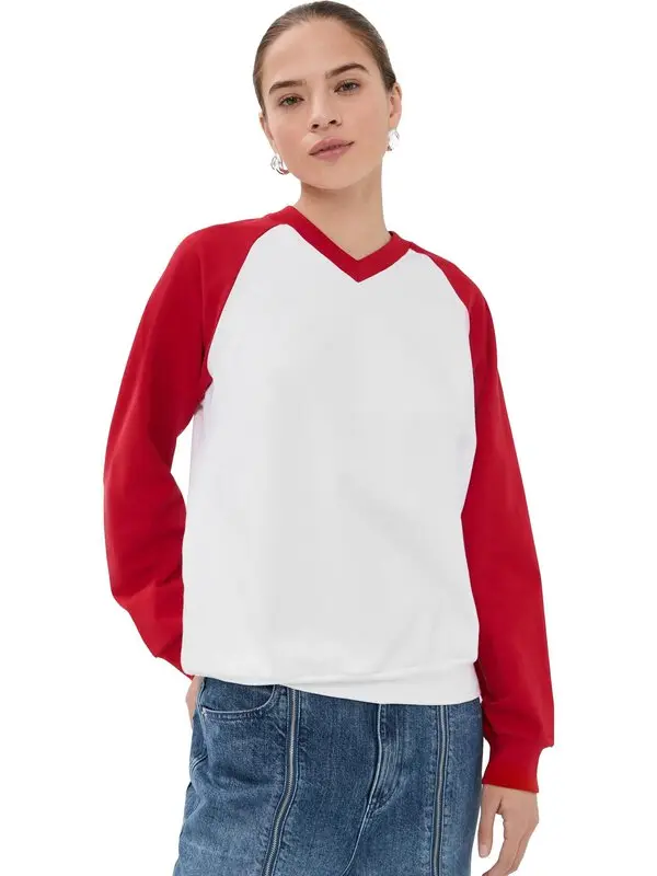Tibi Perfect Vintage Sweatshirt - Red Multi