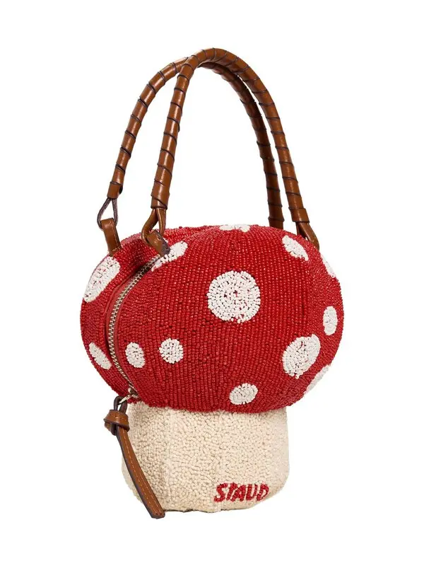 Staud Shroom Beaded Bag - Mushroom