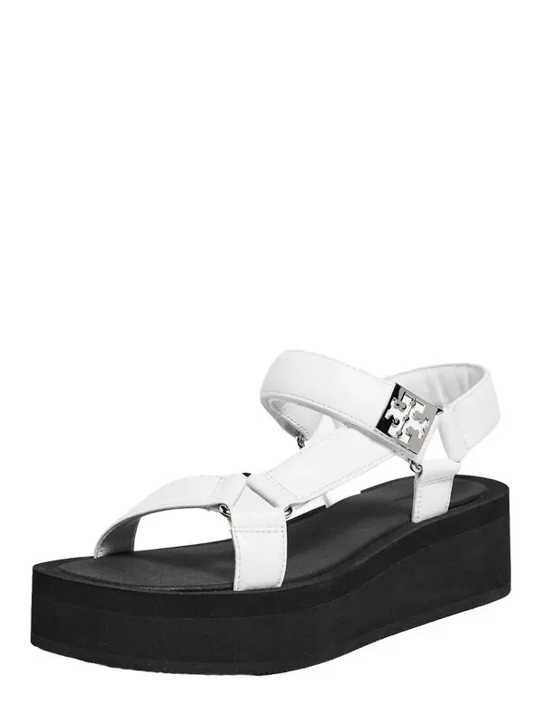 Tory Burch Mellow Platform Sandals - Optic White/silver/black