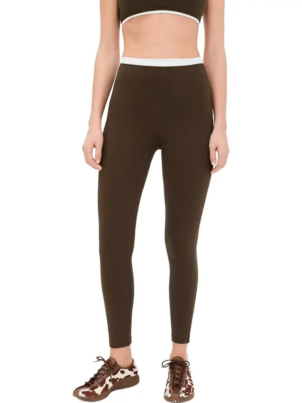 PORT DE BRAS Paola Ankle Leggings - Dark Chocolate