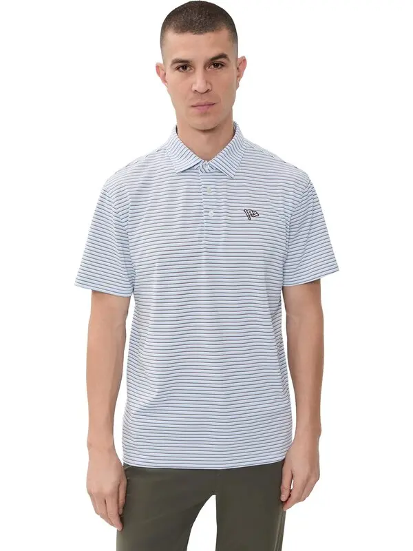 QUIET GOLF Sunny Active Polo - Pacific Blue
