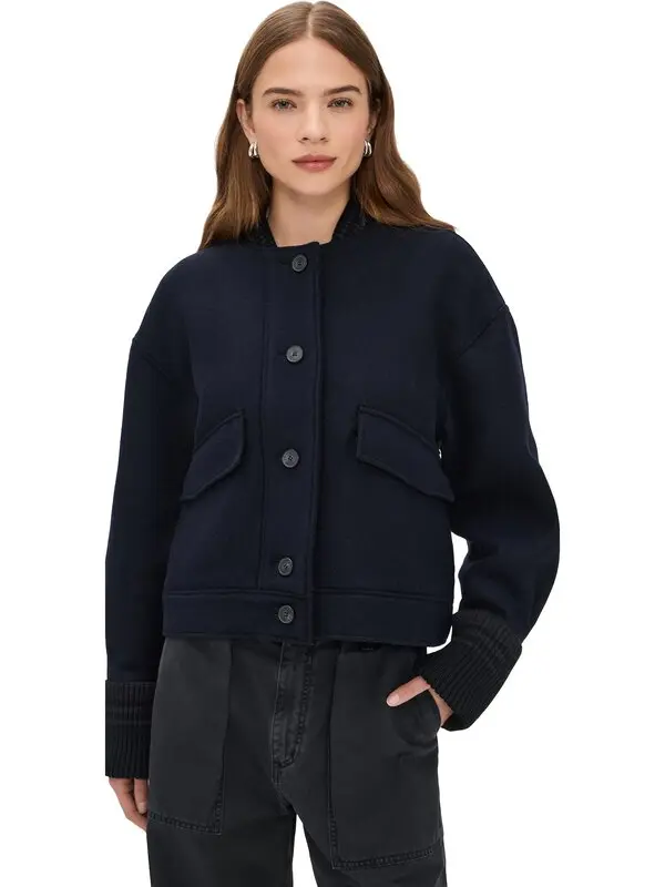 IRO PARIS Isatis Collared Coat - Dark Navy