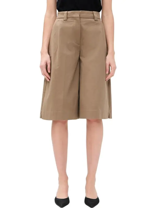 THE LATEST Dakota Gabardine Shorts - Cognac