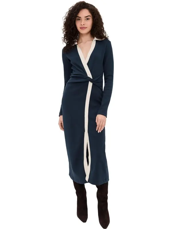 Tanya Taylor Long Sleeve Ellicot Maxi Dress - Maritime Blue