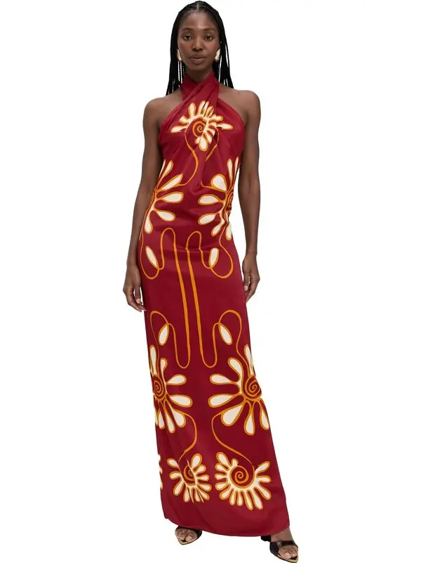 CALA DE LA CRUZ Oliviera Maxi Dress - Namurcarmin