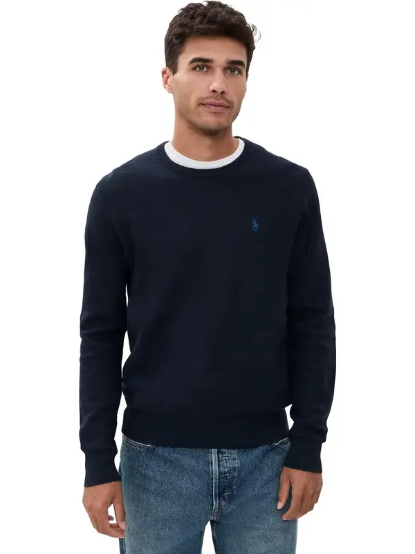 Polo Ralph Lauren Cotton Crewneck Sweater - Navy Heather