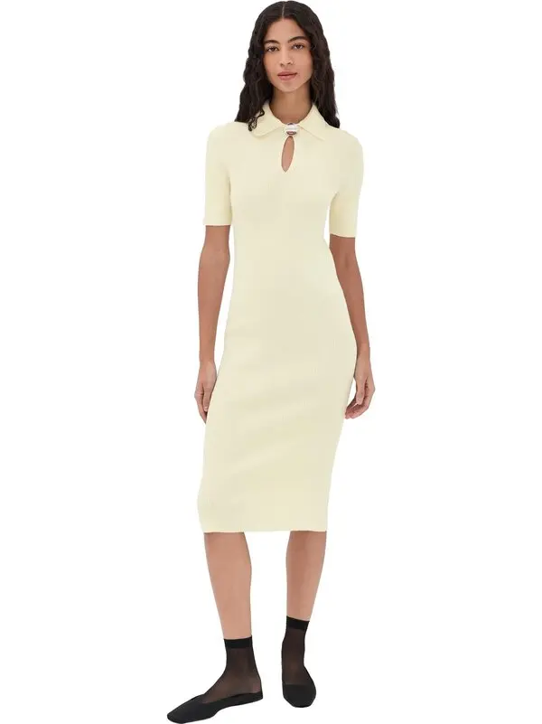 JIL SANDER Polo Midi Dress - Cloud